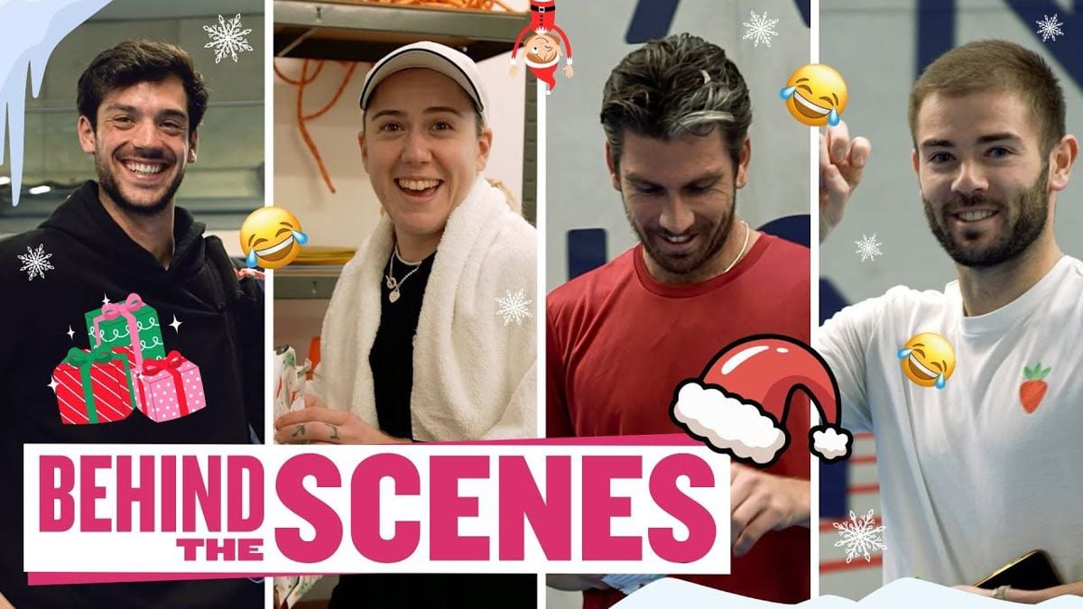 British tennis players open surprise christmas presents